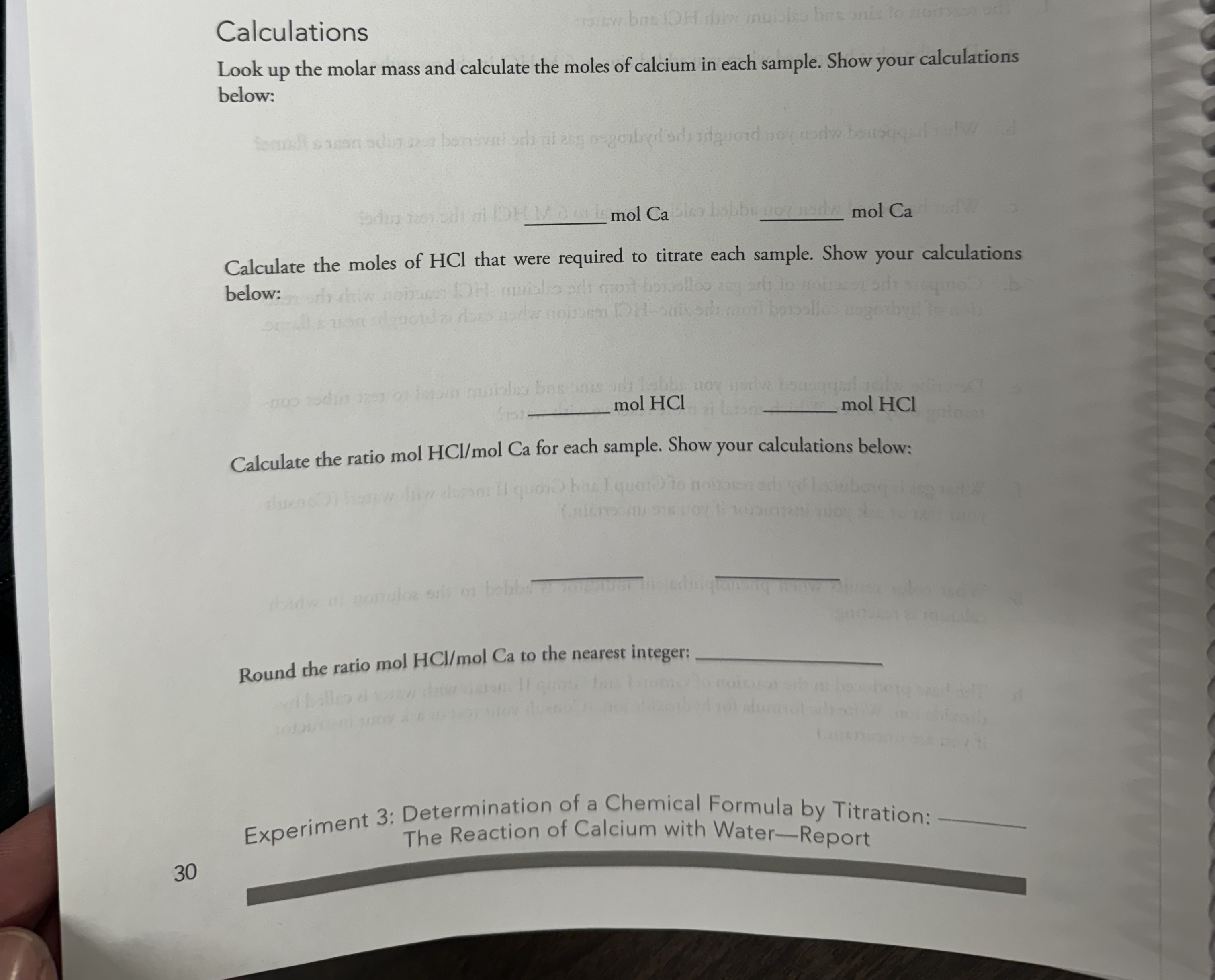 CalculationsLook up the molar mass and calculate the | Chegg.com