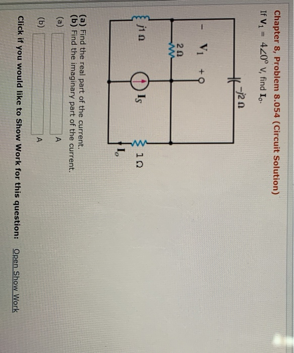 Solved Chapter 8, Problem 8.054 (Circuit Solution) If V1 = | Chegg.com
