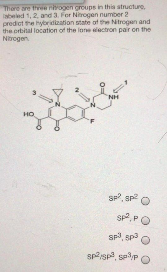 Solved There are three nitrogen groups in this structure, | Chegg.com