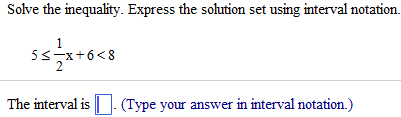 Solved Solve the inequality. Express the solution set using | Chegg.com