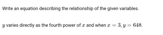 Solved Write An Equation Describing The Relationship Of The