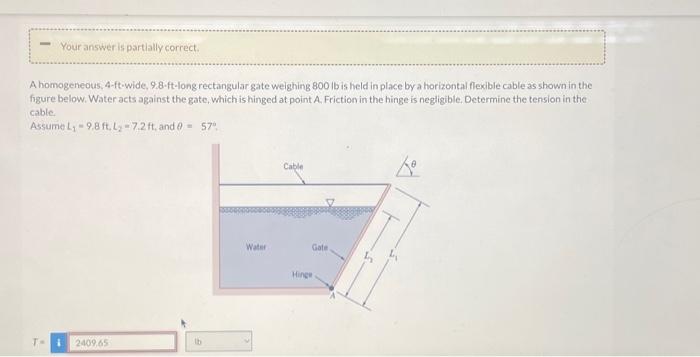 Solved A homogeneous, 4 - ft-wide, 9.8 - ft-long rectangular | Chegg.com