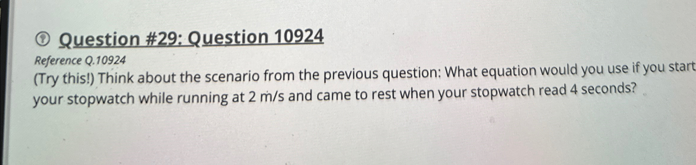 Solved (1) ﻿Question #29: Question 10924Reference | Chegg.com