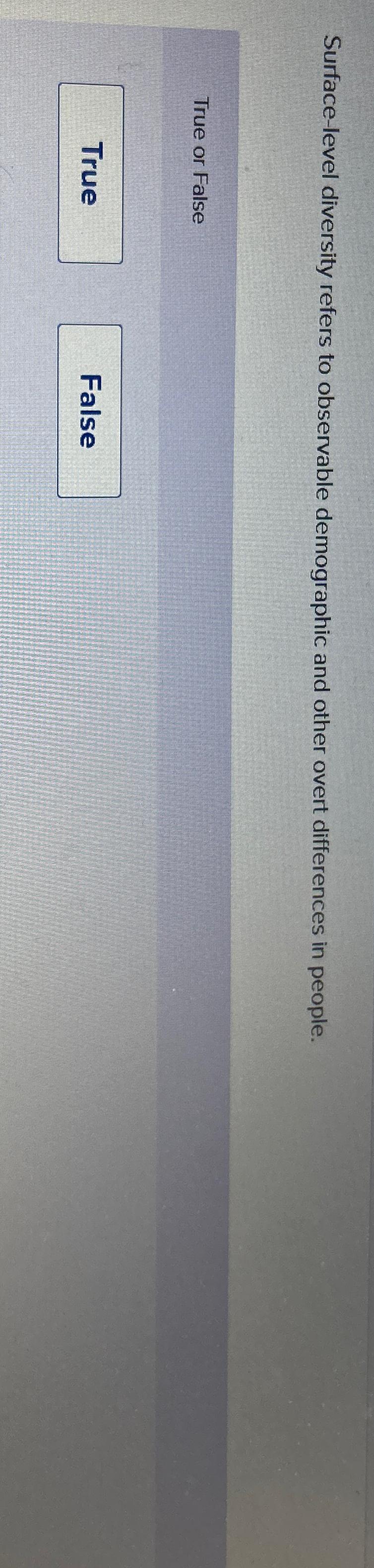 Solved Surface-level diversity refers to observable | Chegg.com