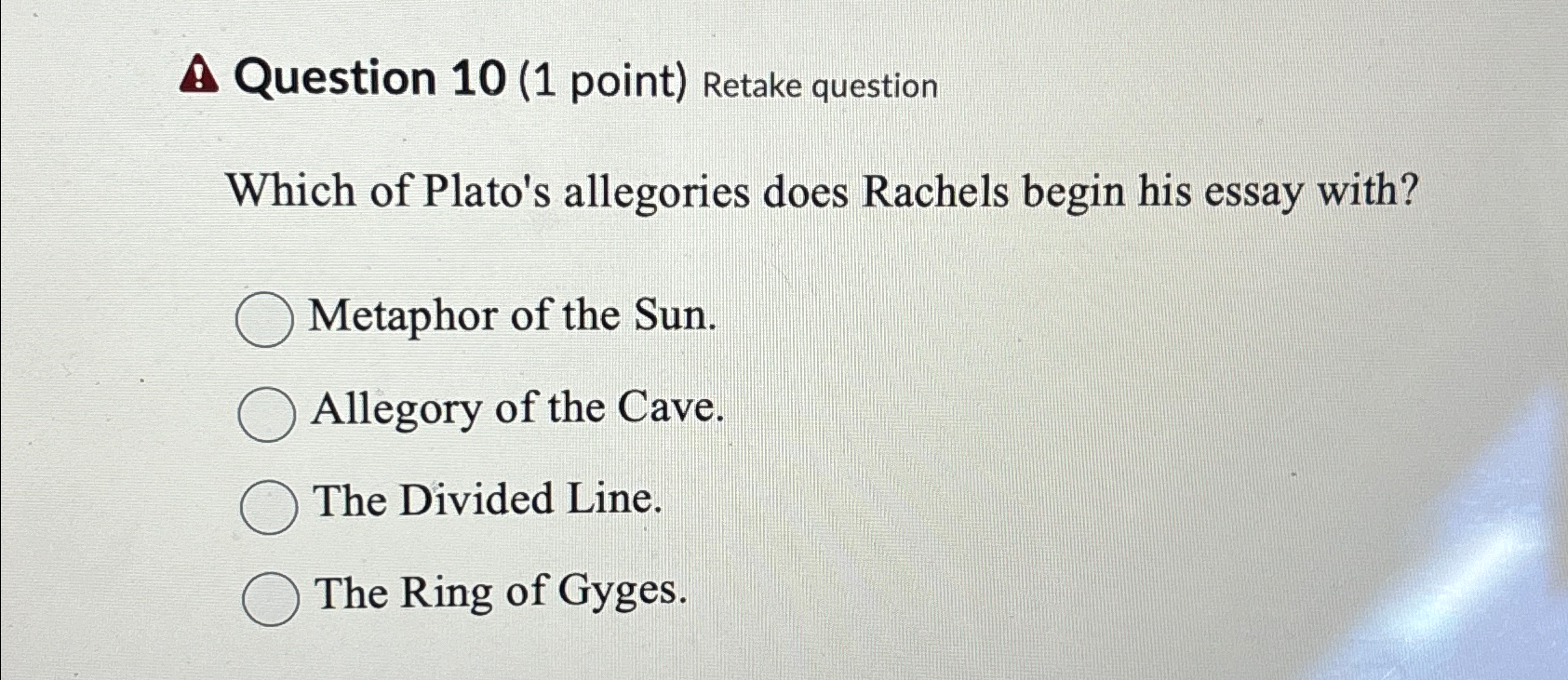 Solved Question 10 (1 ﻿point) ﻿Retake questionWhich of | Chegg.com