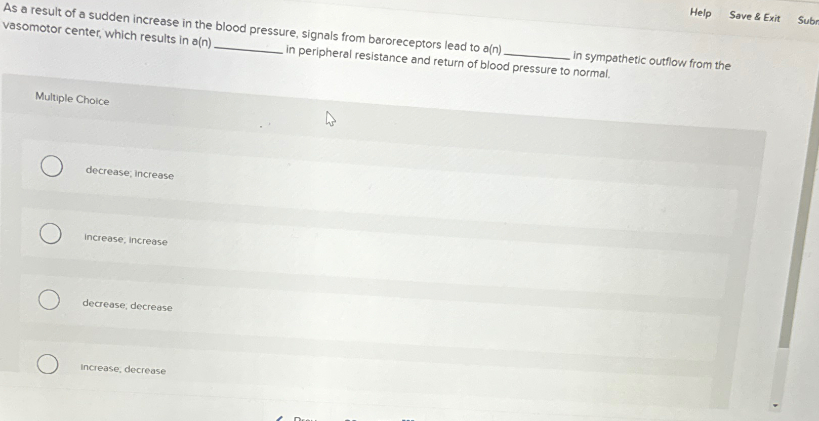 Solved As a result of a sudden increase in the blood | Chegg.com