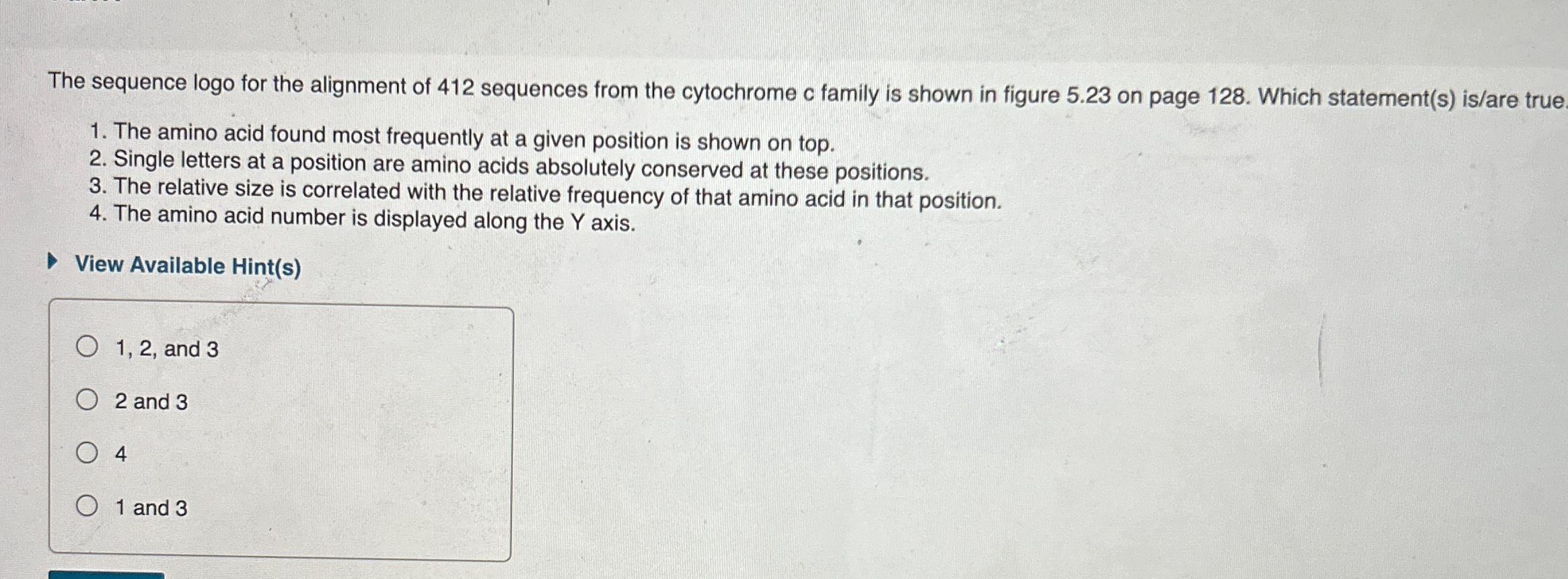 Solved The sequence logo for the alignment of 412 ﻿sequences | Chegg.com