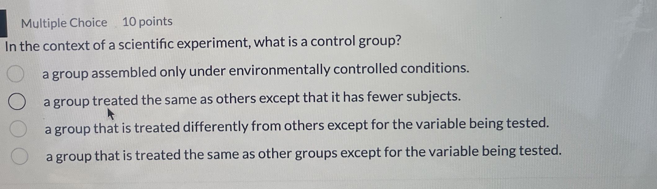 Solved Multiple Choice 10 ﻿pointsIn the context of a | Chegg.com