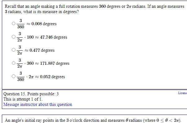 Solved Recall That An Angle Making A Full Rotation Measures
