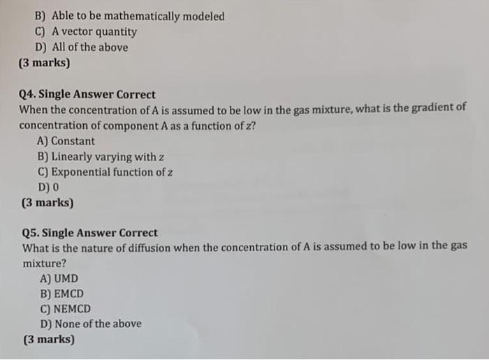 Solved Q1. Single answer correct Chapman-Enskog theory | Chegg.com