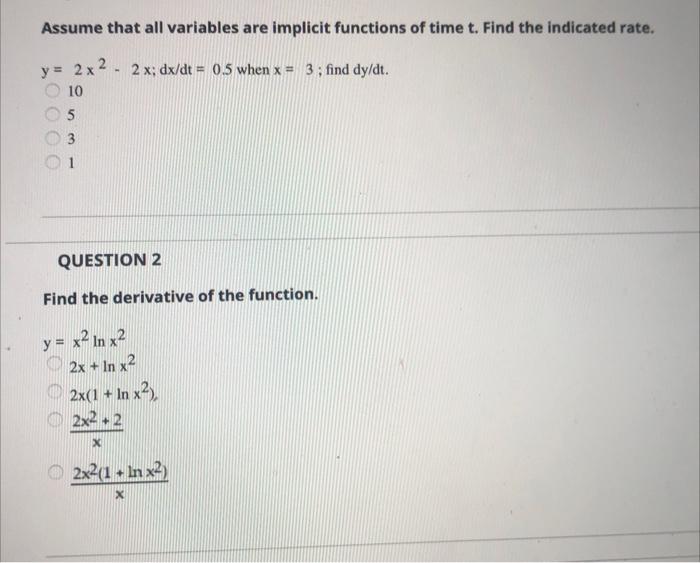 Solved Assume that all variables are implicit functions of | Chegg.com