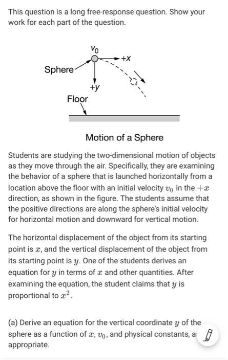 Solved This question is a long free-response question. Show | Chegg.com