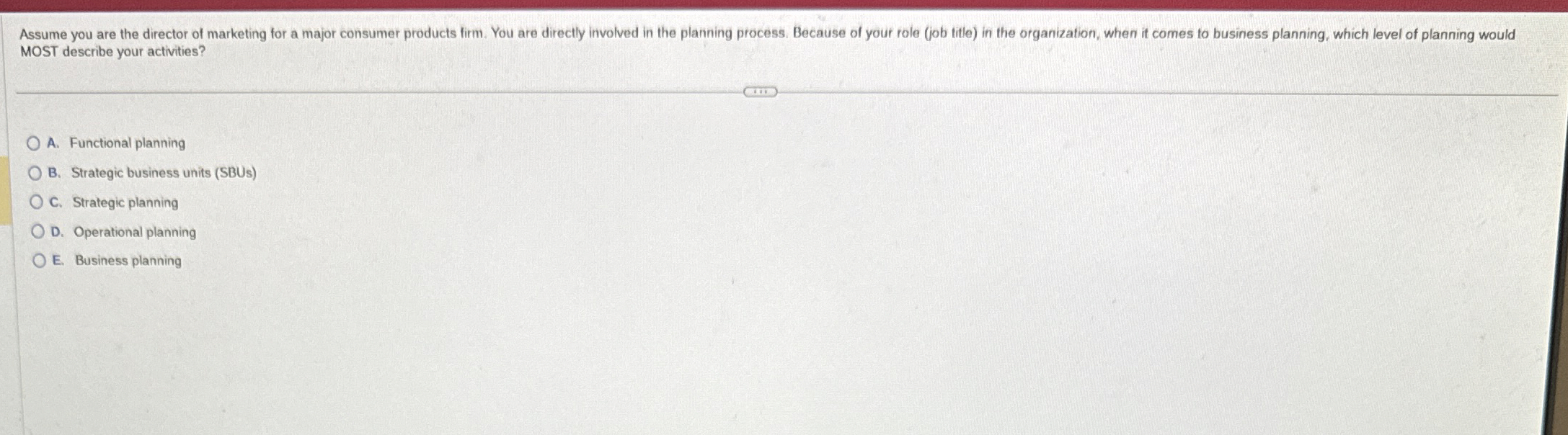 Solved MOST describe your activities?A. ﻿Functional | Chegg.com