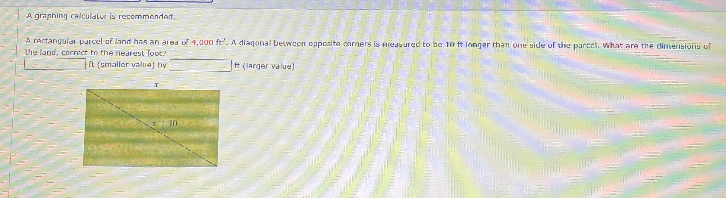 Solved A graphing calculator is recommended.A rectangular | Chegg.com
