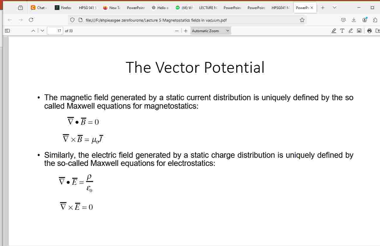 The Vector PotentialThe magnetic field generated by | Chegg.com