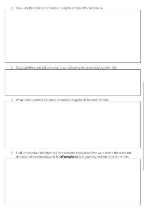 Solved Standard Deviation Standard Deviation of Sample | Chegg.com