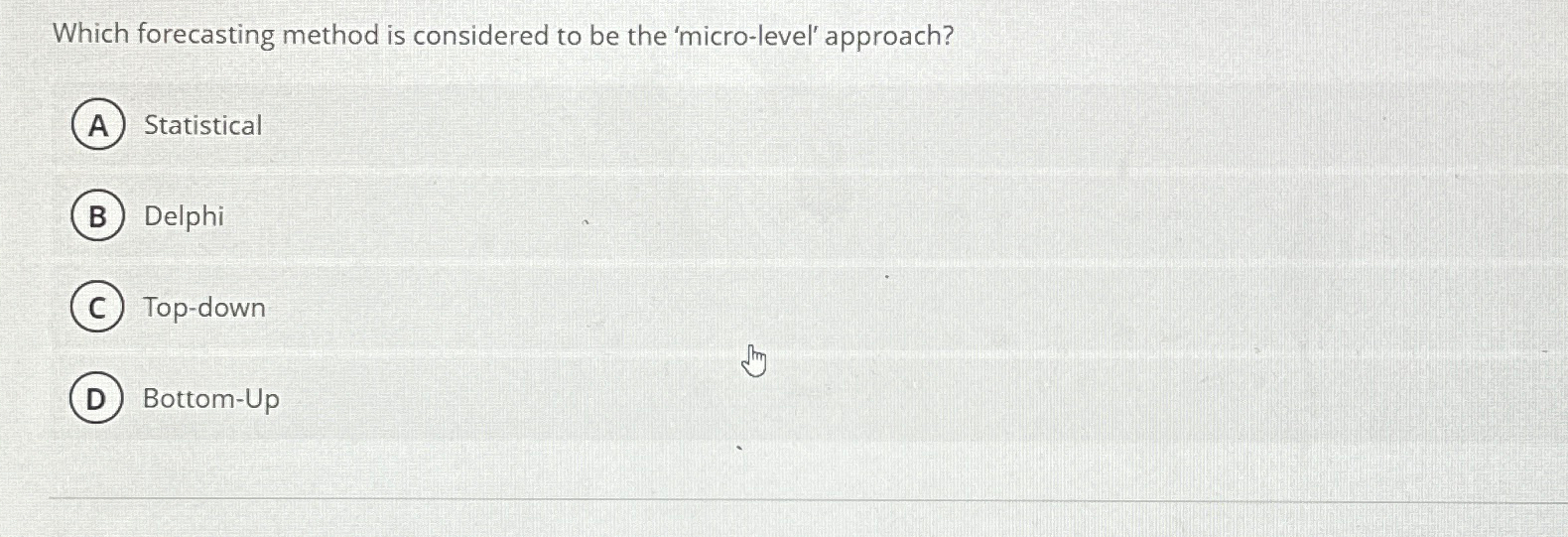Solved Which forecasting method is considered to be the | Chegg.com