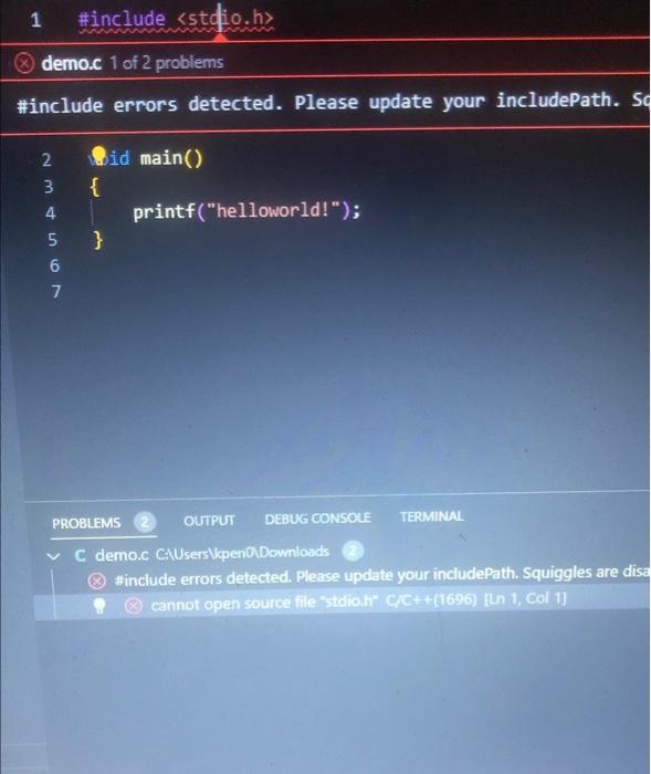 Solved Just downloaded Visual Studio Code and I'm trying to | Chegg.com