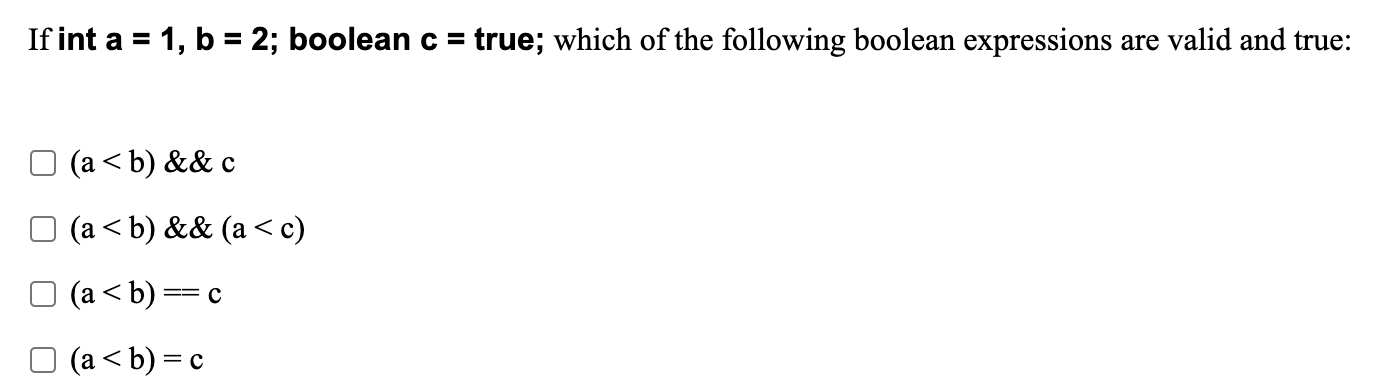 Solved Select the logical operators below: