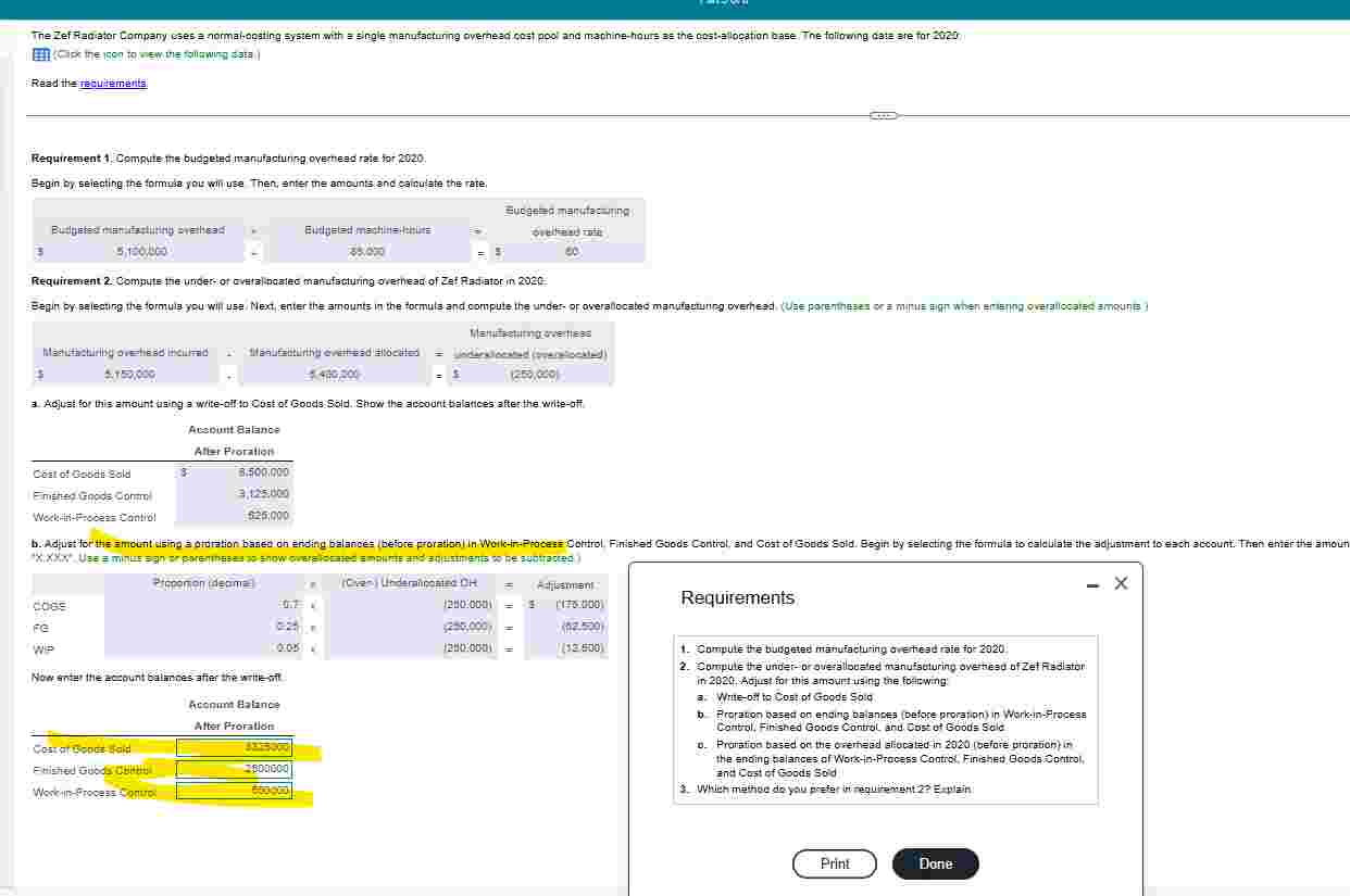 Solved Read the mecultementa:Requirement 1, ﻿Compute the | Chegg.com
