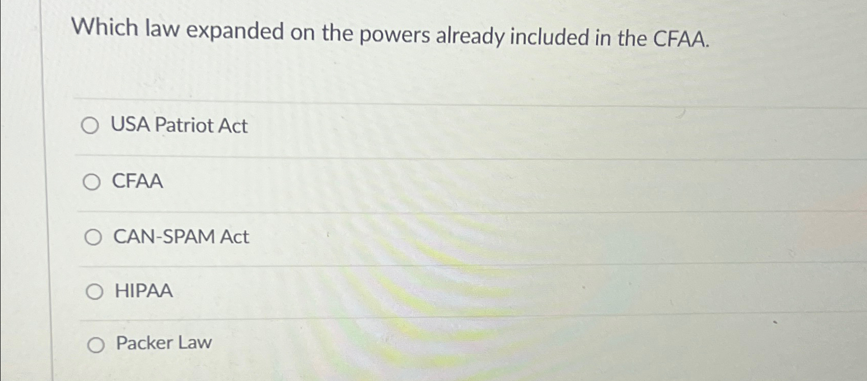 Which law expanded on the powers already included in | Chegg.com