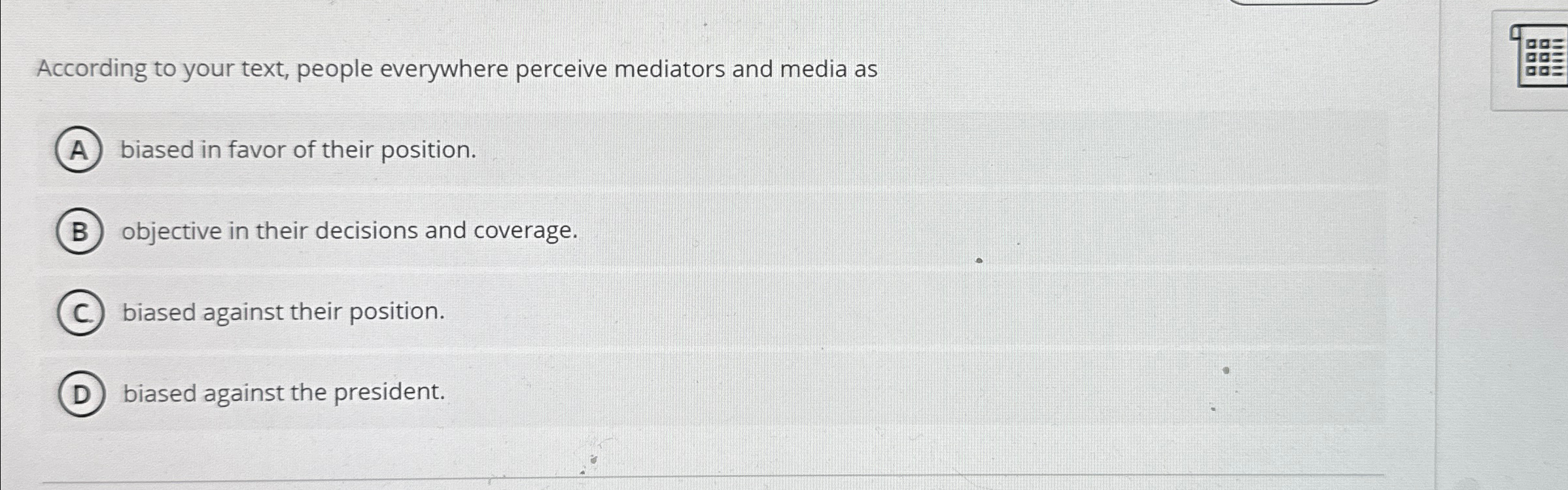 Solved According to your text, people everywhere perceive | Chegg.com