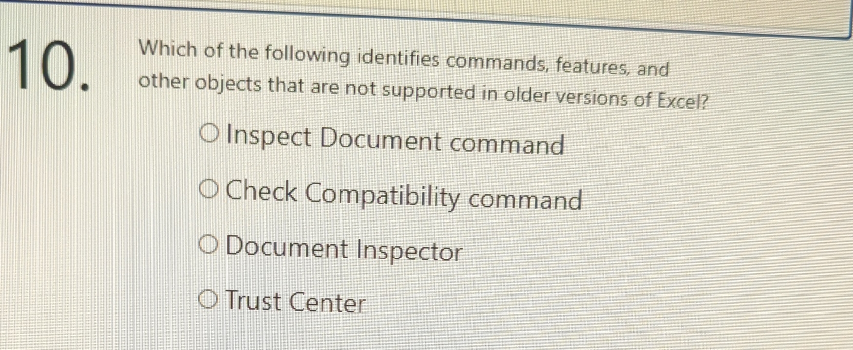 Solved Which of the following identifies commands, features, | Chegg.com
