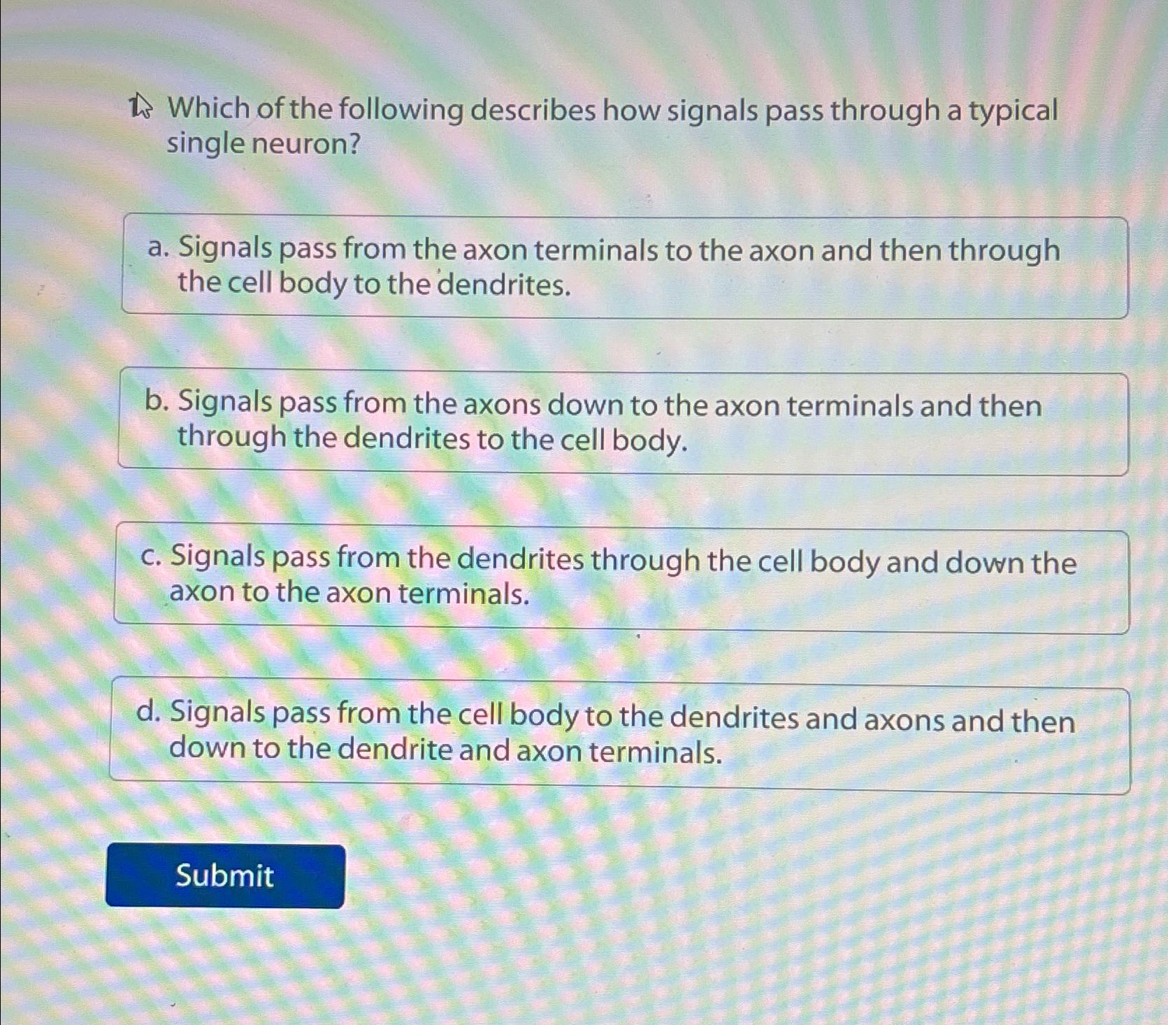 Solved Which of the following describes how signals pass | Chegg.com