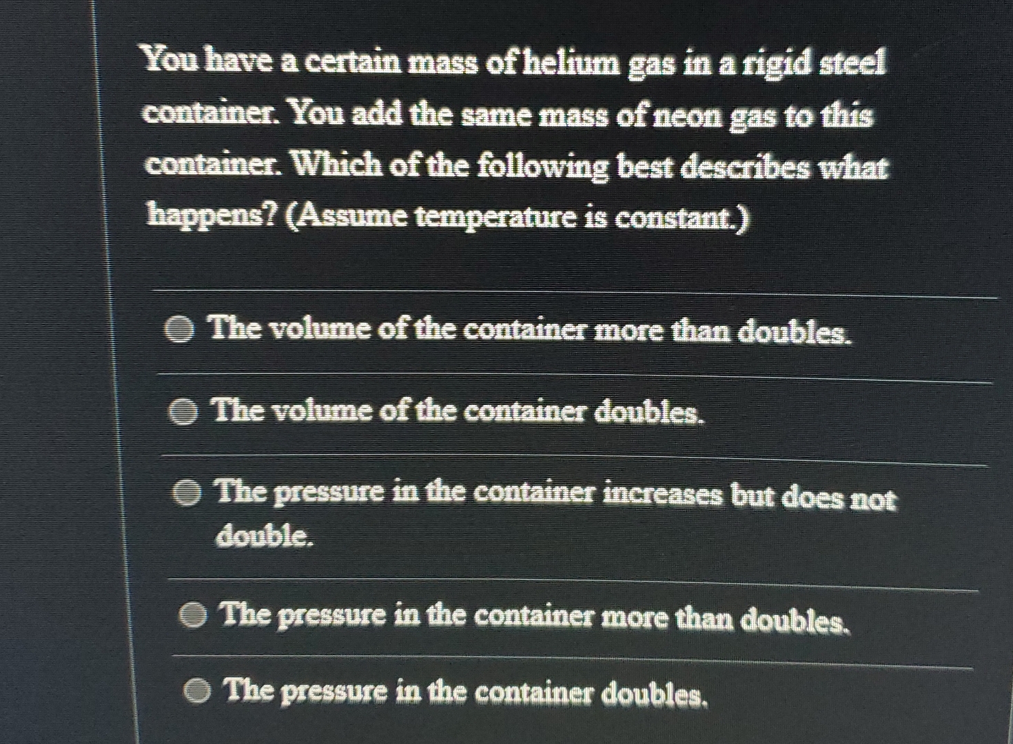 Solved You have a certain mass of helium gas in a rigid | Chegg.com