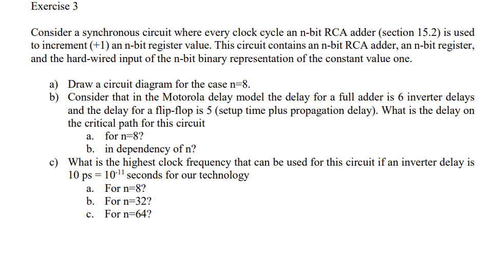 Solved Exercise 3Consider a synchronous circuit where every | Chegg.com