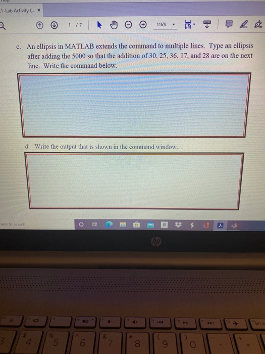 Solved 1-Lab Activity . X R 1 / 7 116% C. An ellipsis in | Chegg.com