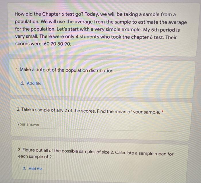 Solved How did the Chapter 6 test go? Today, we will be | Chegg.com