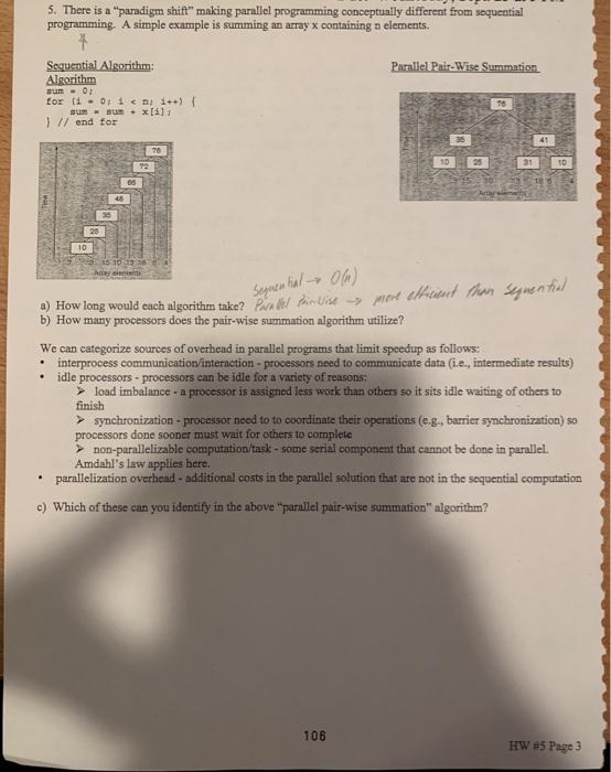 Solved 5. There is a "paradigm shift" making parallel | Chegg.com