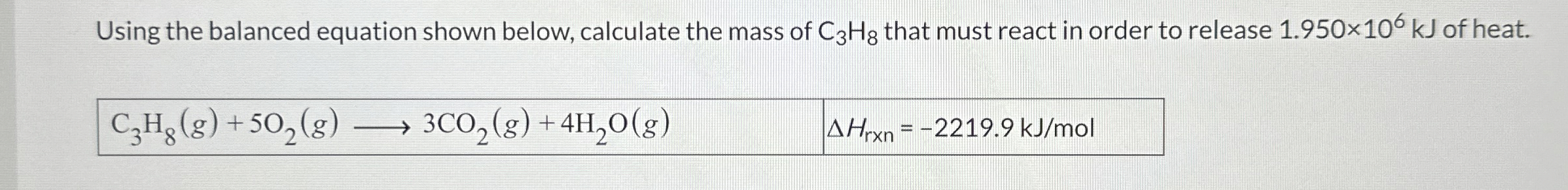 Solved Using the balanced equation shown below, calculate | Chegg.com
