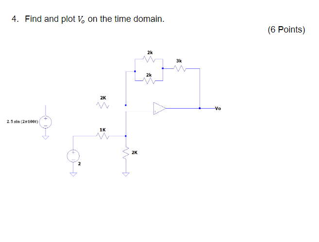 Solved Find and plot Vo ﻿on the time domain. | Chegg.com
