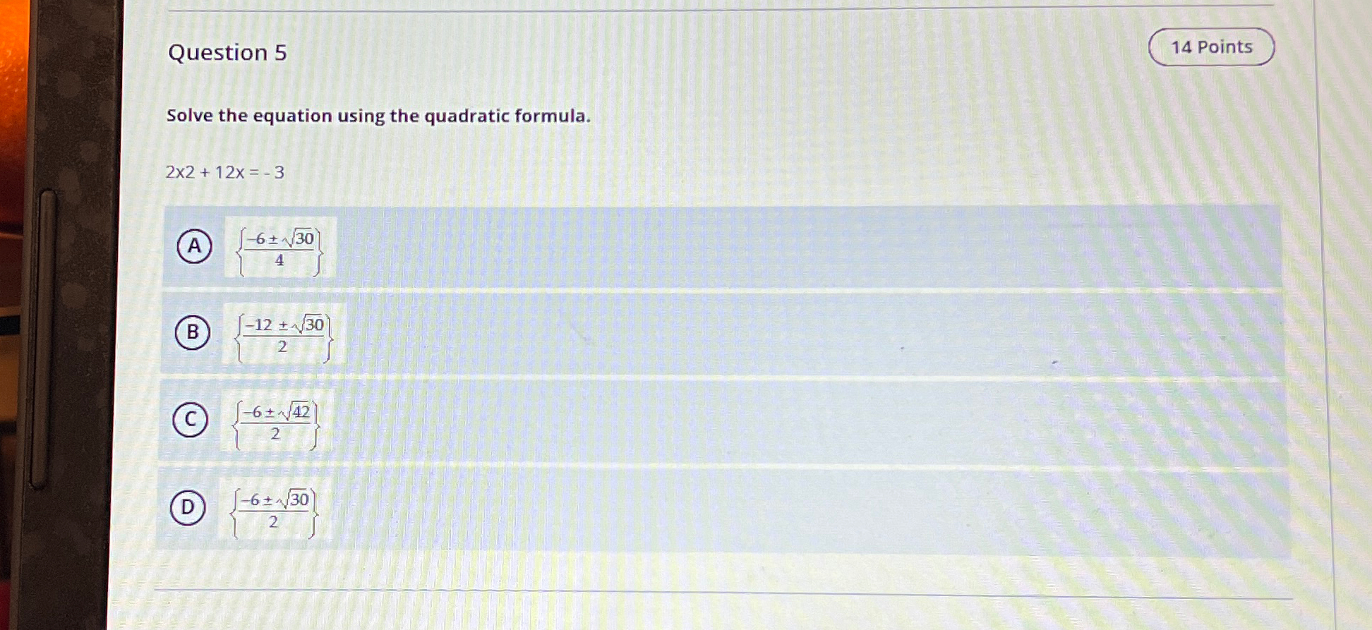 Solved Question 514 ﻿PointsSolve the equation using the | Chegg.com