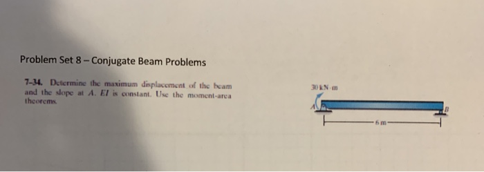 Solved Problem Set 8-Conjugate Beam Problems 7-44. Determine | Chegg.com