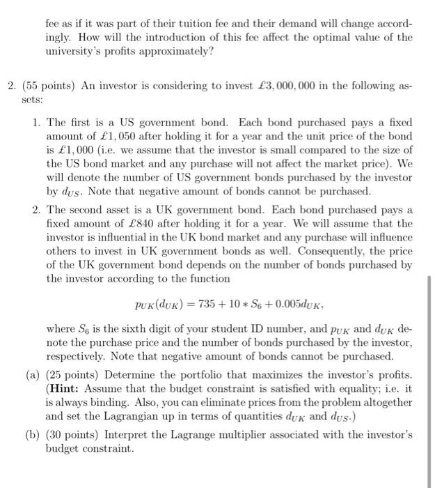 Solved Some of the questions make use of the digits in your | Chegg.com