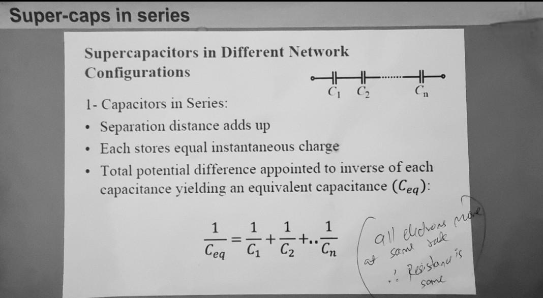 Solved Supercapacitors in Different Network Configurations | Chegg.com