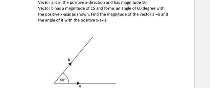 Solved Vector a is in the positive x-direction and has | Chegg.com
