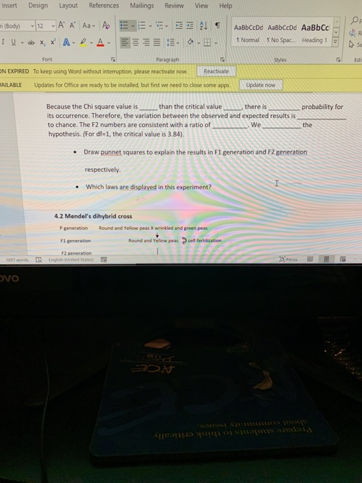 Solved Insert Design Layout References Mailings Review View