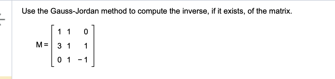 Solved Use the Gauss-Jordan method to compute the inverse, | Chegg.com