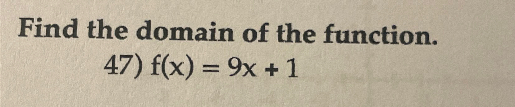 Solved Find the domain of the function. ﻿47 | Chegg.com