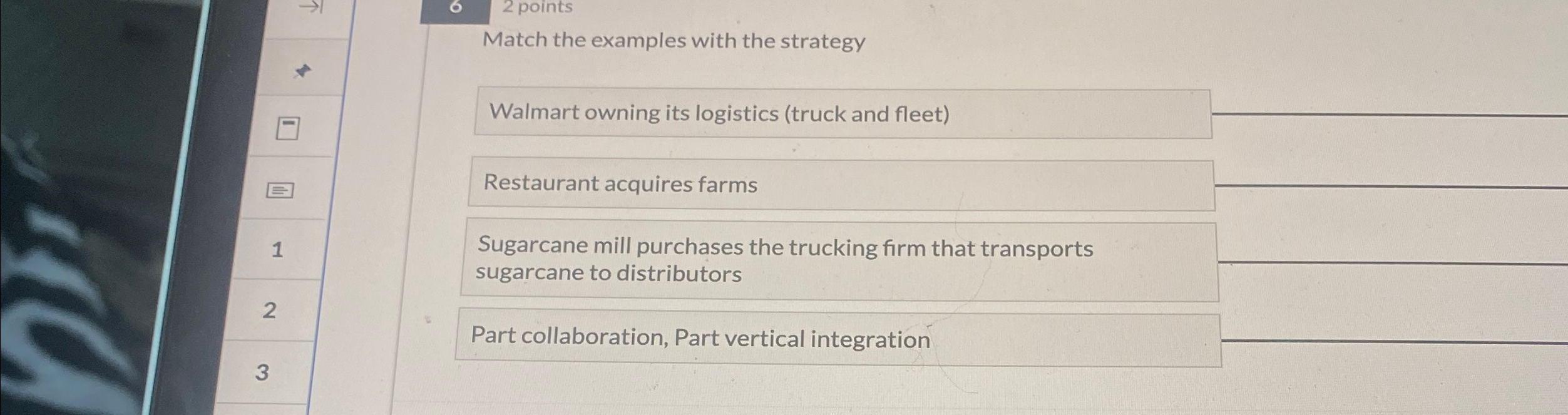 Solved 2 ﻿pointsMatch the examples with the strategyWalmart | Chegg.com