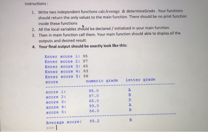 Solved Instructions: 1. Write two independent functions | Chegg.com