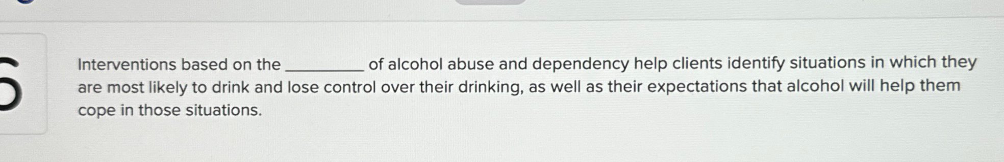 Solved Interventions based on the q, ﻿of alcohol abuse and | Chegg.com
