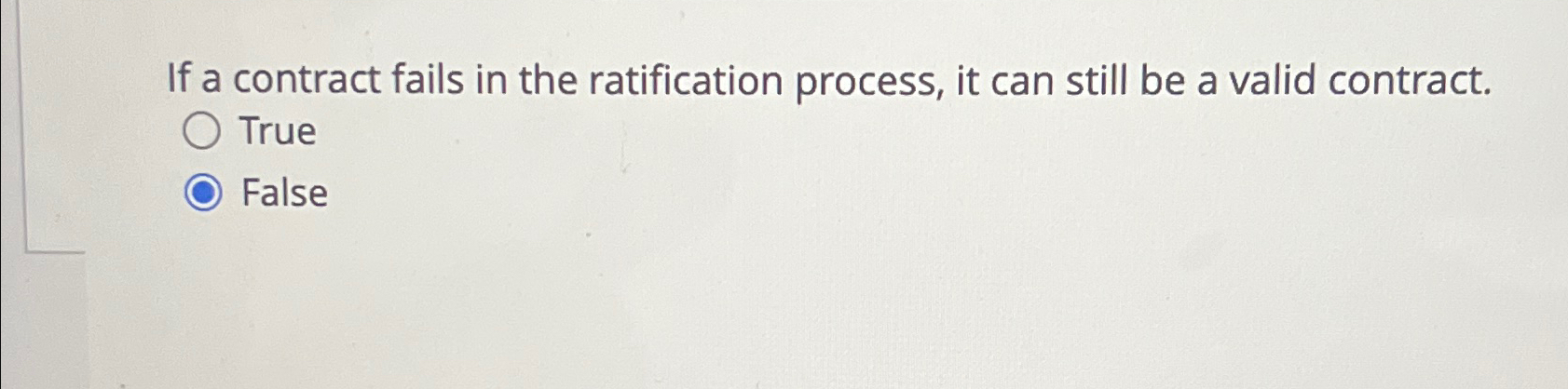 Solved If a contract fails in the ratification process, it | Chegg.com