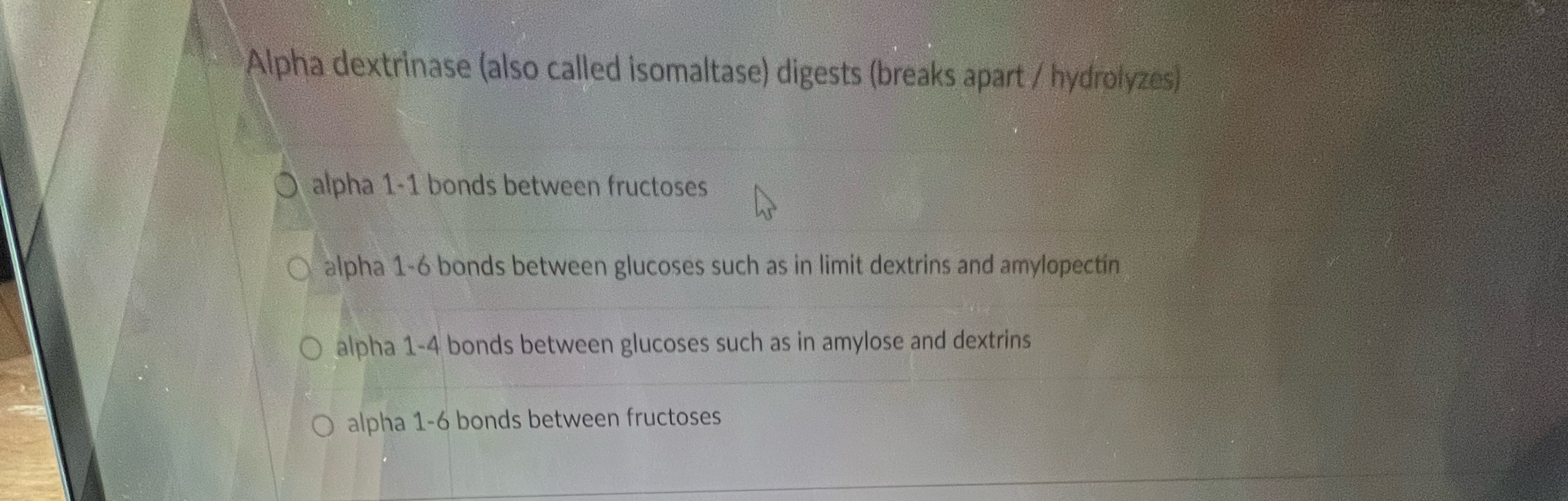 Solved Alpha dextrinase (also called isomaltase) ﻿digests | Chegg.com
