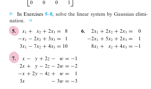 Solved In Exercises 5-8, ﻿solve the linear system by | Chegg.com