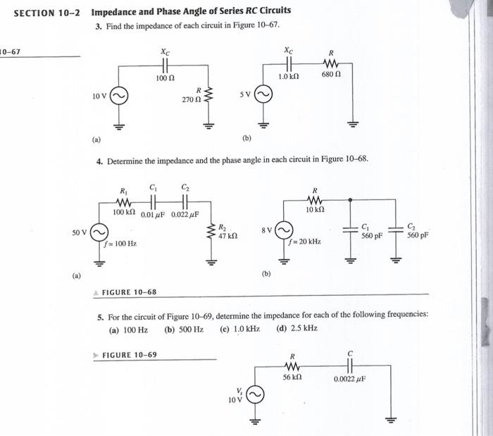 Solved SECTION 10-2 Impedance and Phase Angle of Series RC | Chegg.com